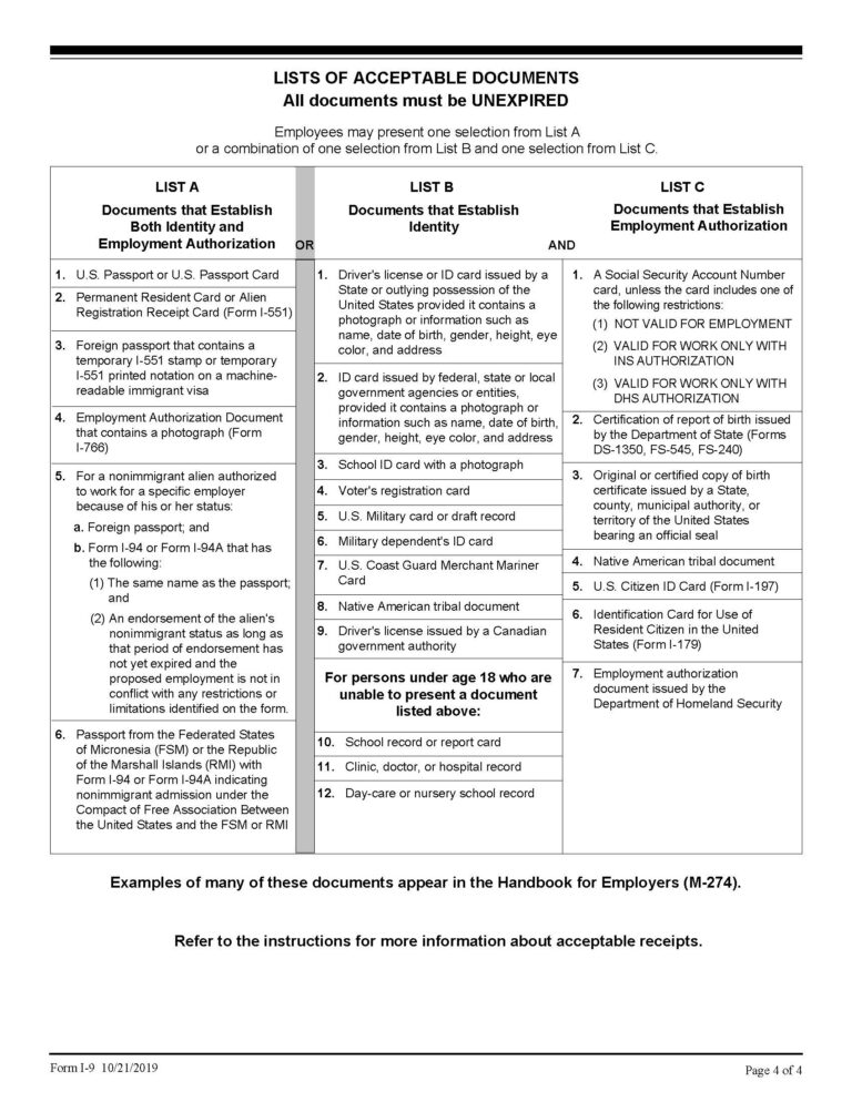 I9 Form 2023 Printable, Fillable Form PDF | Free Online Forms