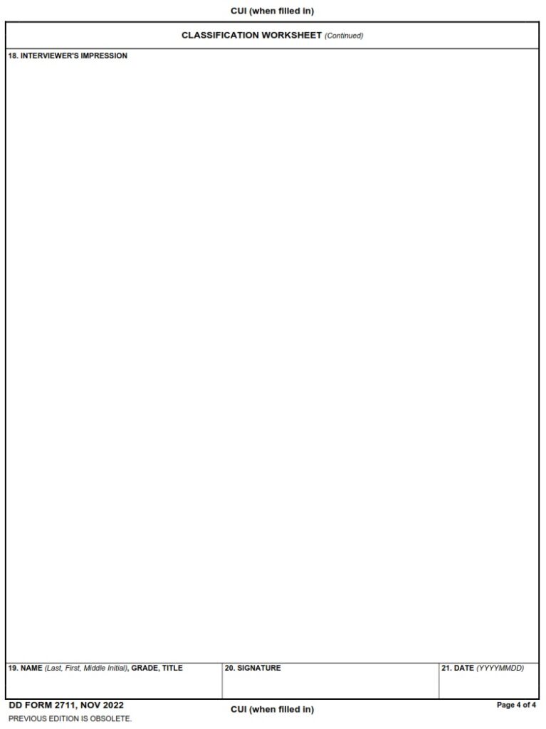 DD Form 2711 - Initial Custody Classification | Free Online Forms