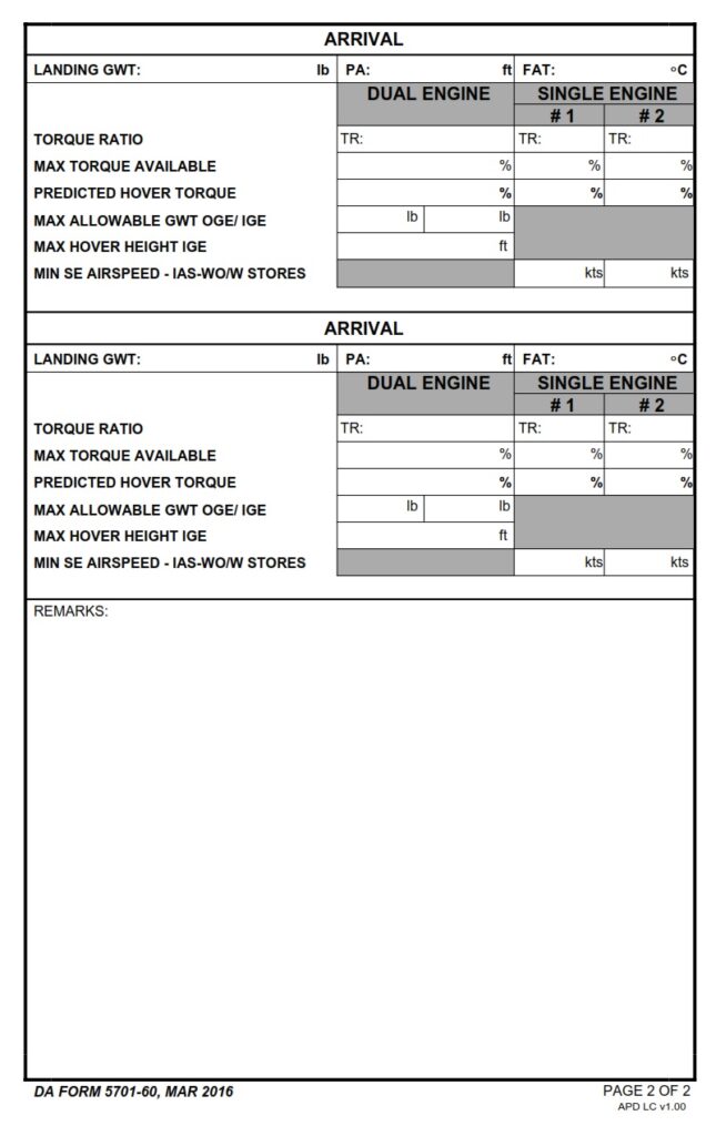 DA Form 5701-60 - H-60 Performance Planning Card | Free Online Forms