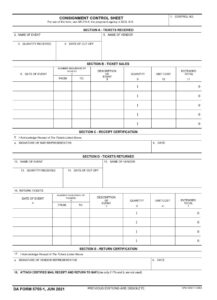 DA Form 5755-1 - Consignment Control Sheet | Free Online Forms