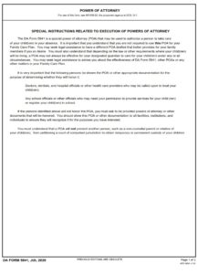 DA Form 5841 - Power Of Attorney | Free Online Forms