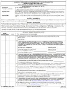 DA Form 5893 - Soldier`S Medical Evaluation Board/Physical Evaluation ...