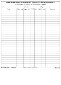 DA Form 7120-1 - Crew Member Task Performance And Evaluation ...