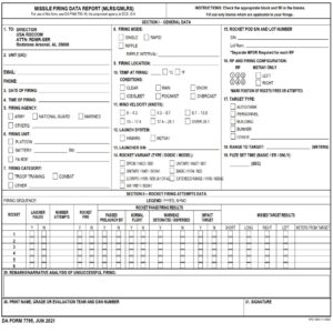 DA Form 7795 - Missile Firing Data Report (MLRS/GMLRS) | Free Online Forms