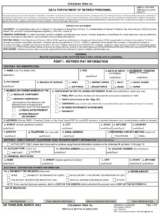 DD Form 2656 - Data For Payment Of Retired Personnel | Free Online Forms