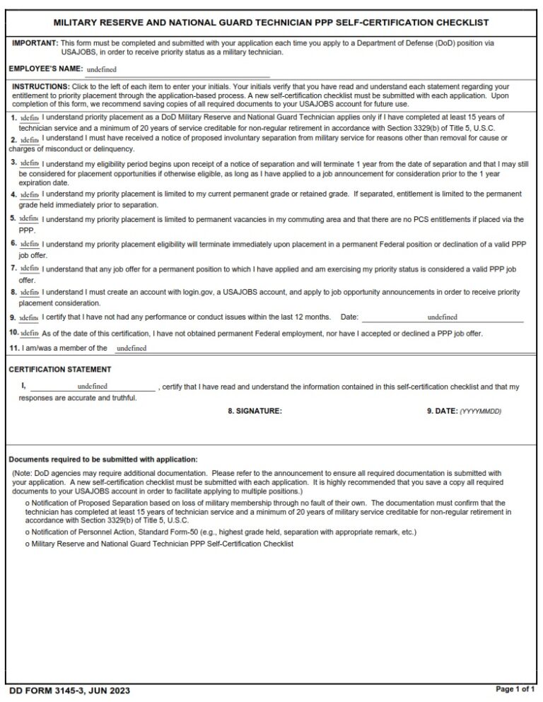 DD Form 3145-3 | Free Online Forms