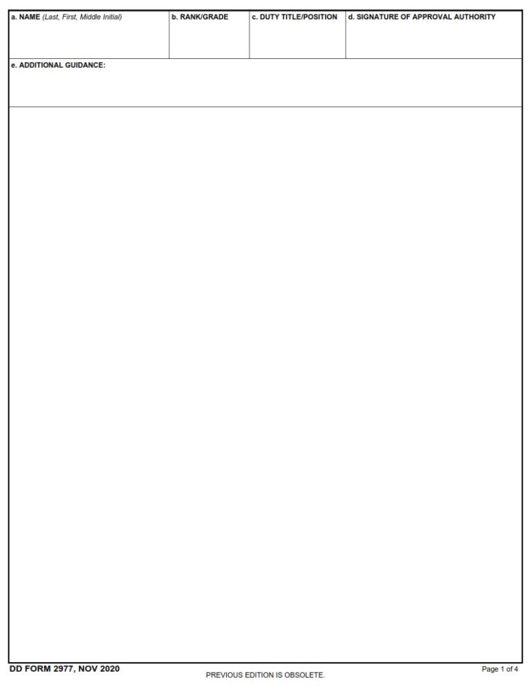 DD Form 2977 - Deliberate Risk Assessment Worksheet | Free Online Forms