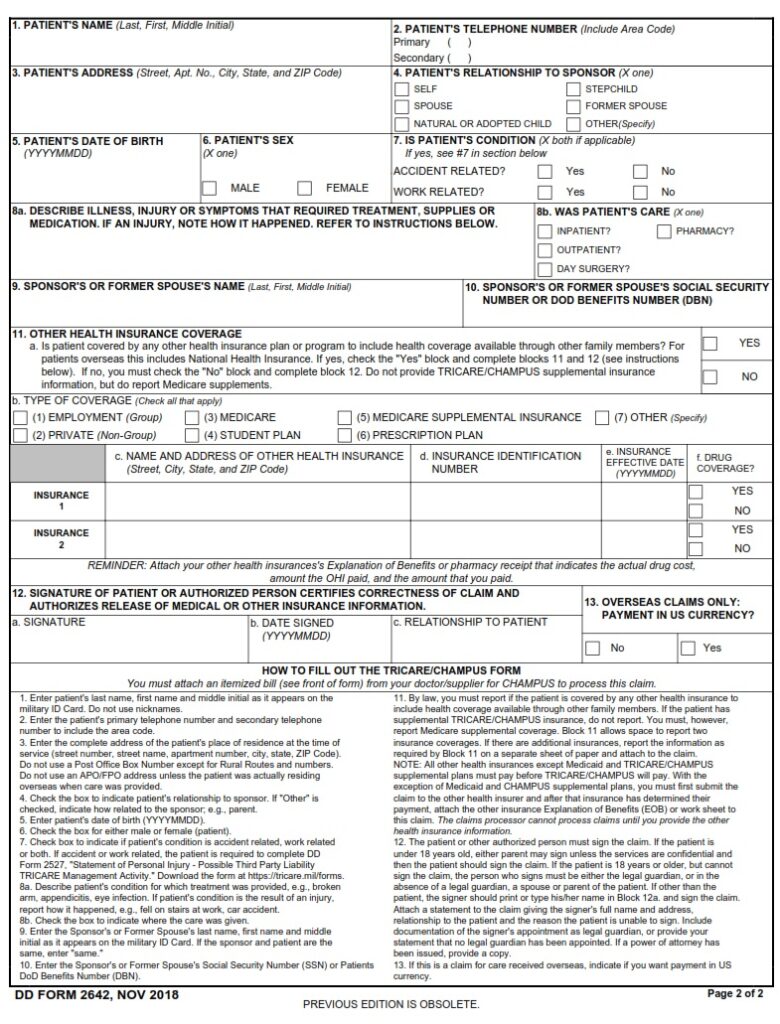 DD Form 2642 - Page 2 | Free Online Forms