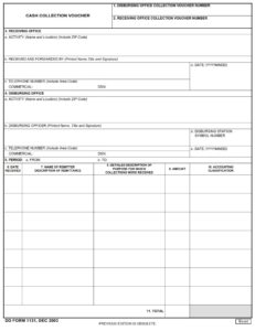 DD Form 1131 - Cash Collection Voucher | Free Online Forms