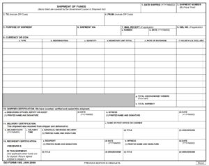 DD Form 165 - Shipment Of Funds | Free Online Forms